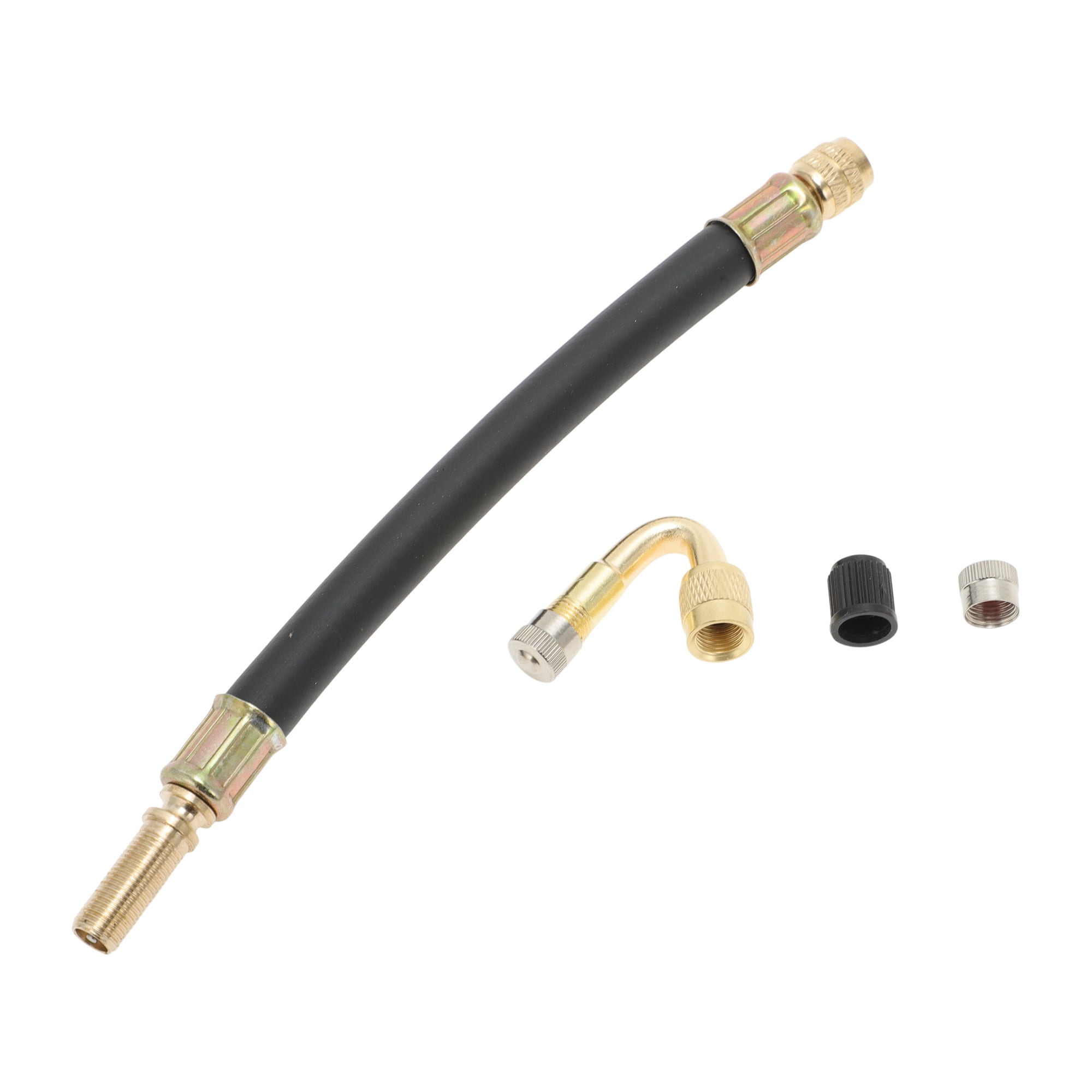 1 Set 45 Degree Copper Tire Valve Extension with Flexible Plastic 180mm ...