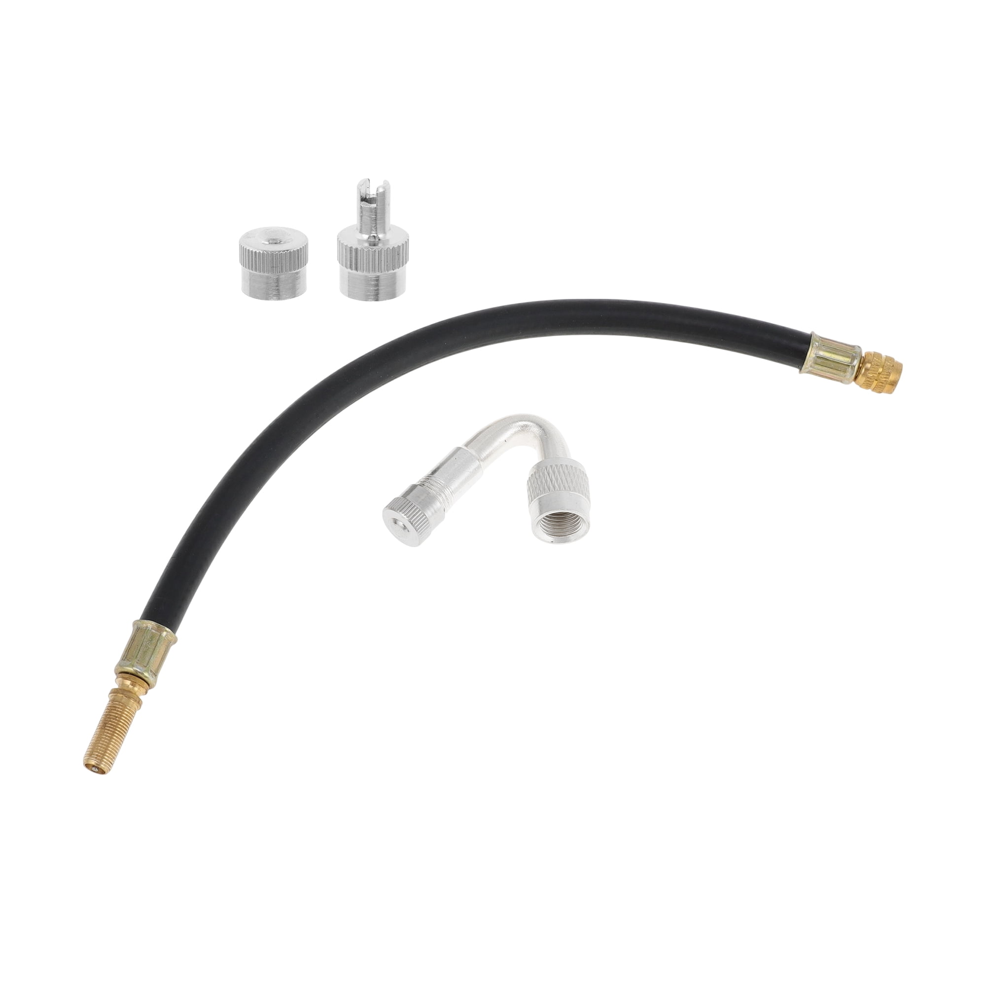 1 Set 45 Degree Copper Tire Valve Extension with Flexible Plastic 300mm ...