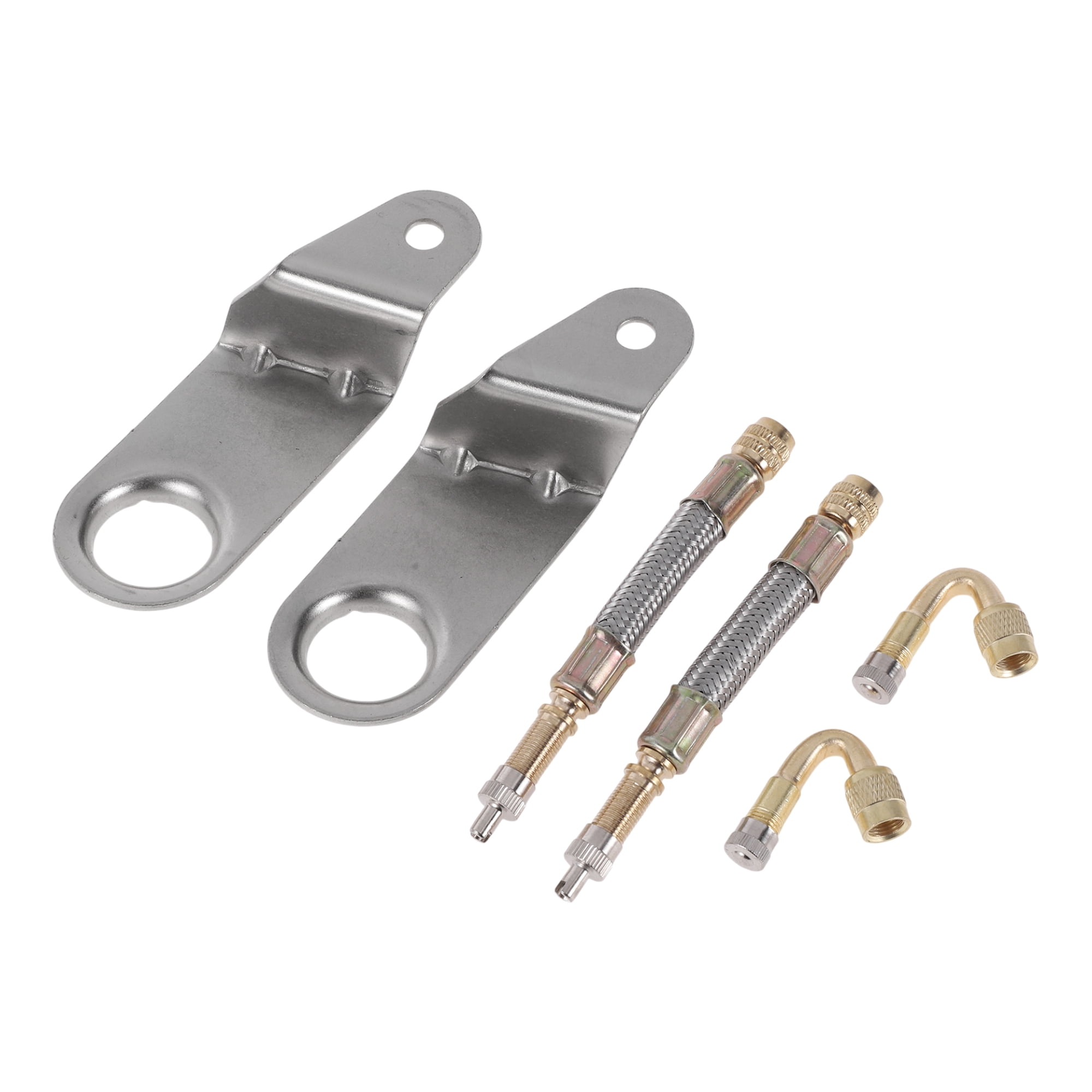 1 Set 45 Degree Copper Tire Valve Extension with Universal Stainless ...