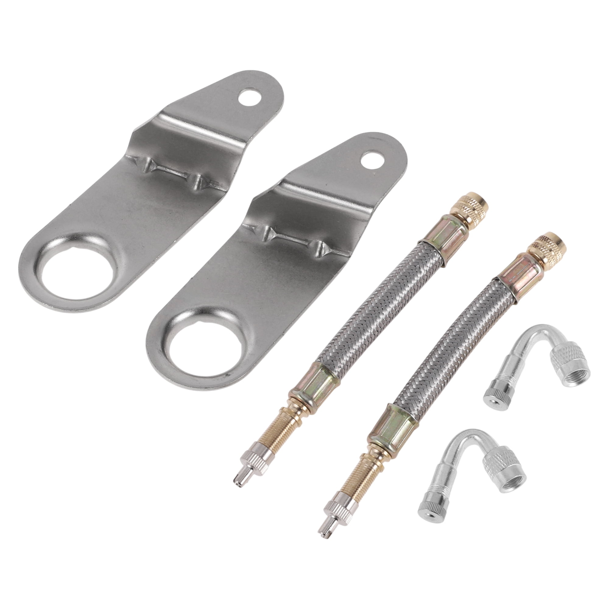 1 Set 45 Degree Copper Tire Valve Extension with Universal Stainless ...