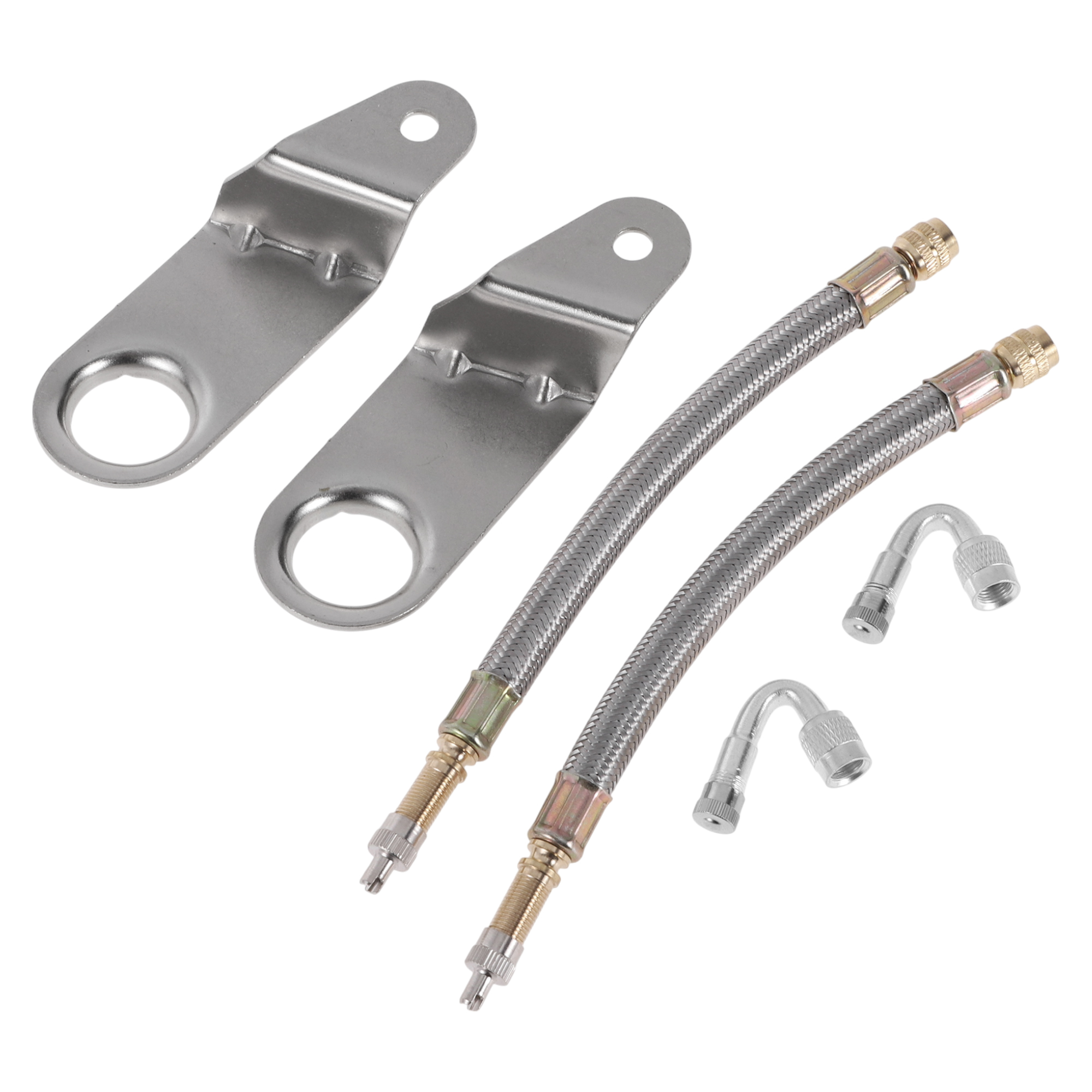 1 Set 45 Degree Copper Tire Valve Extension with Universal Stainless ...