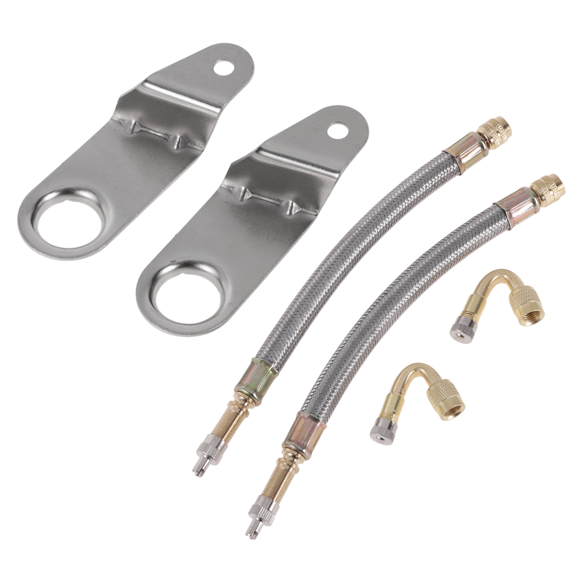 1 Set 45 Degree Copper Tire Valve Extension with Universal Stainless ...