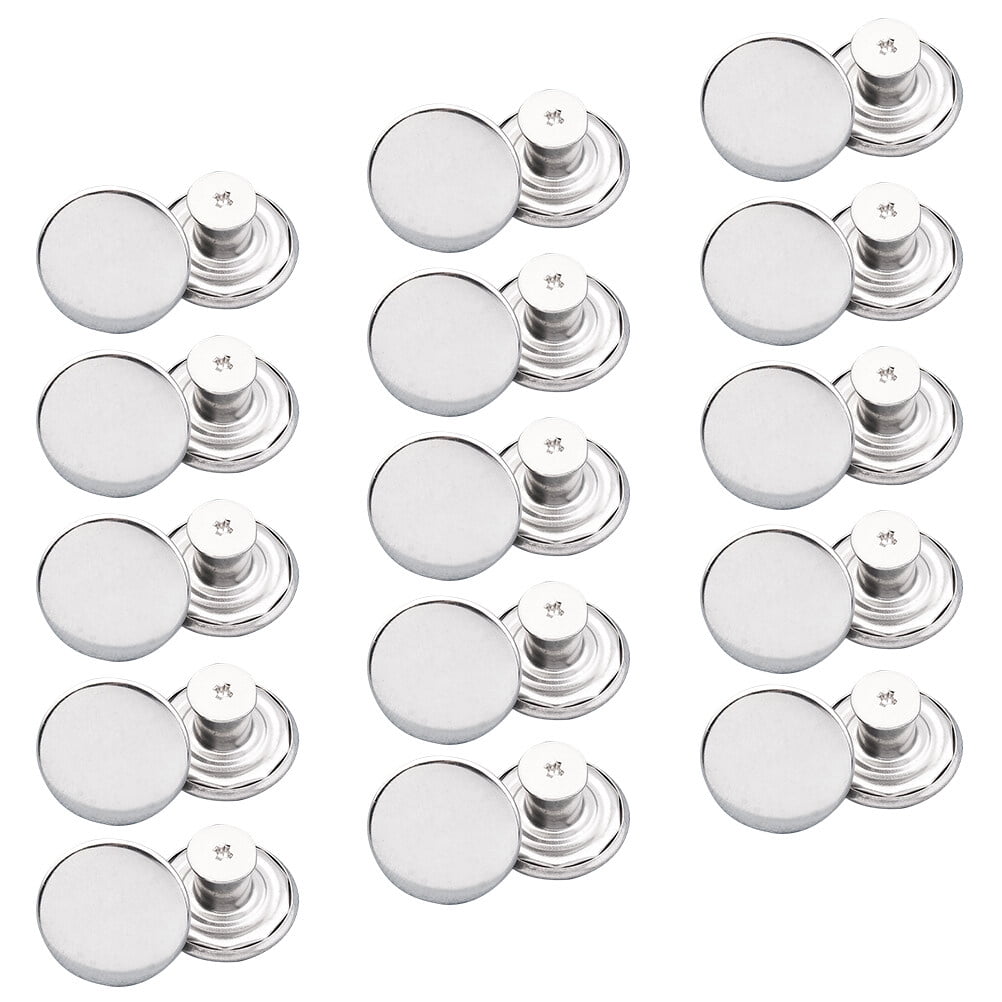 1 Set 48Pcs No Sew Jeans Buttons Adjustable Detachable Metal Buttons ...