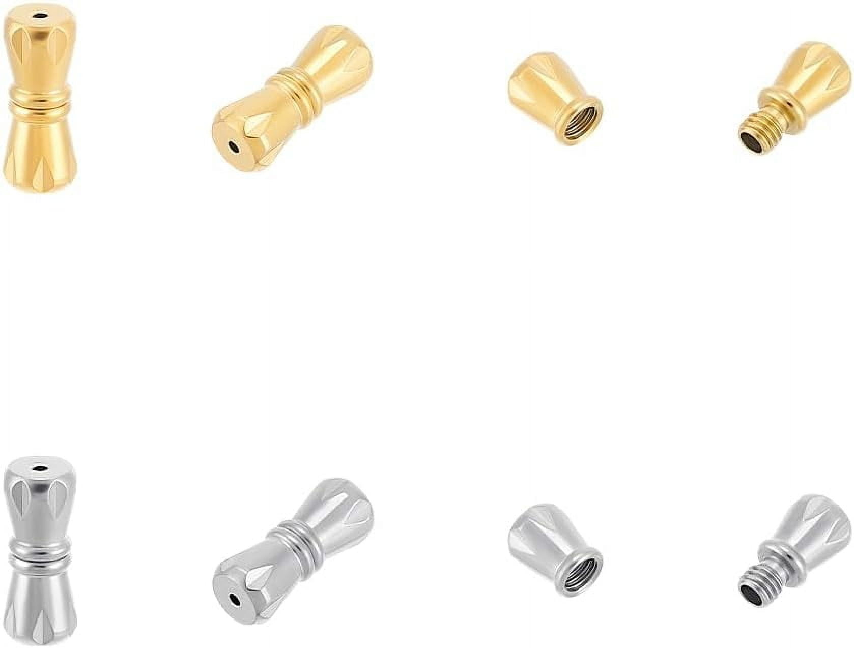 1 Set 4Pcs 2 Colors 304 Stainless Steel Screw Clasps Column Mixed Color ...