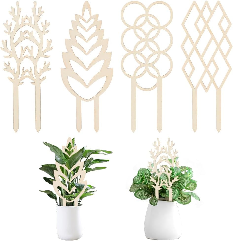 1 Set 4Pcs 4 Style Indoor Plant Trellis for Climbing Plants 9.8~9.9 ...