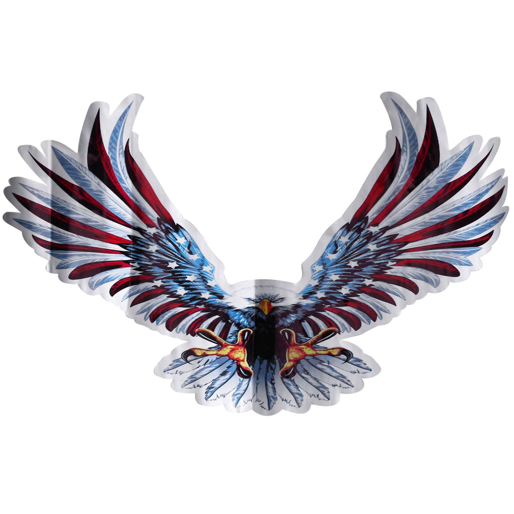 1 Set/4Pcs Car Decal Flying Hawk Auto Truck Hood Side Eagle USA Flag ...