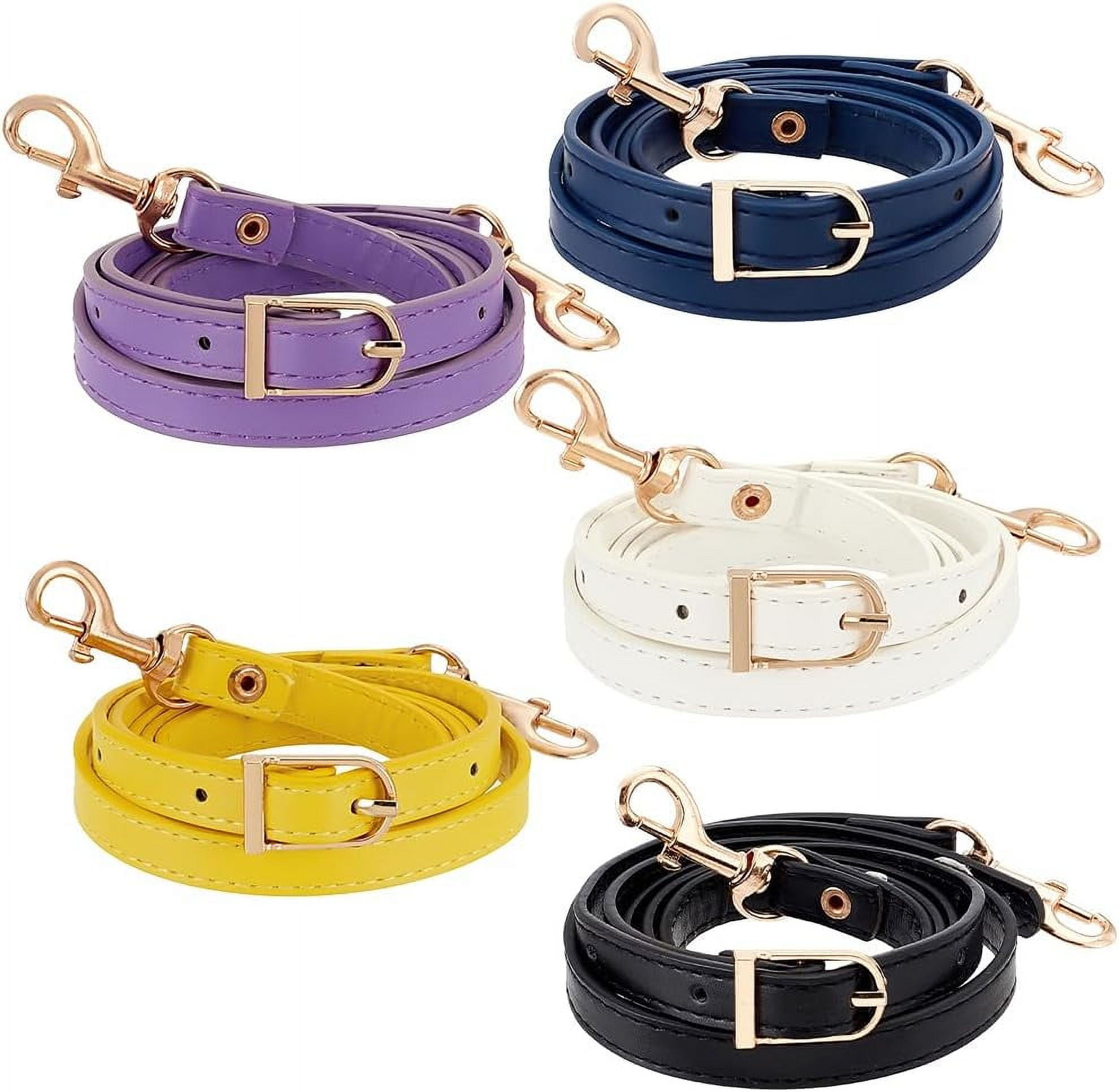 1 Set 5 Colors 1~1.3m Leather Shoulder Strap Replacement with Golden ...