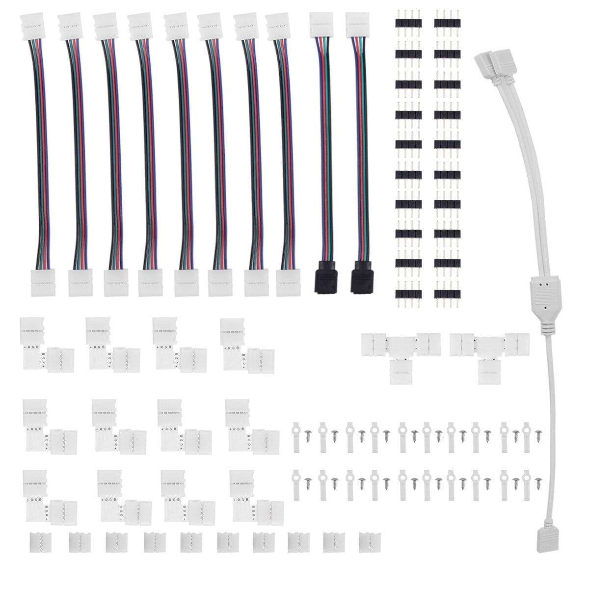 1 Set 5050 RGB LED Light Strip Connector 4 Pin LED Strip Jumper Strip ... 1 Set 5050 RGB LED Light Strip Connector 4 Pin LED Strip Jumper Strip ...
