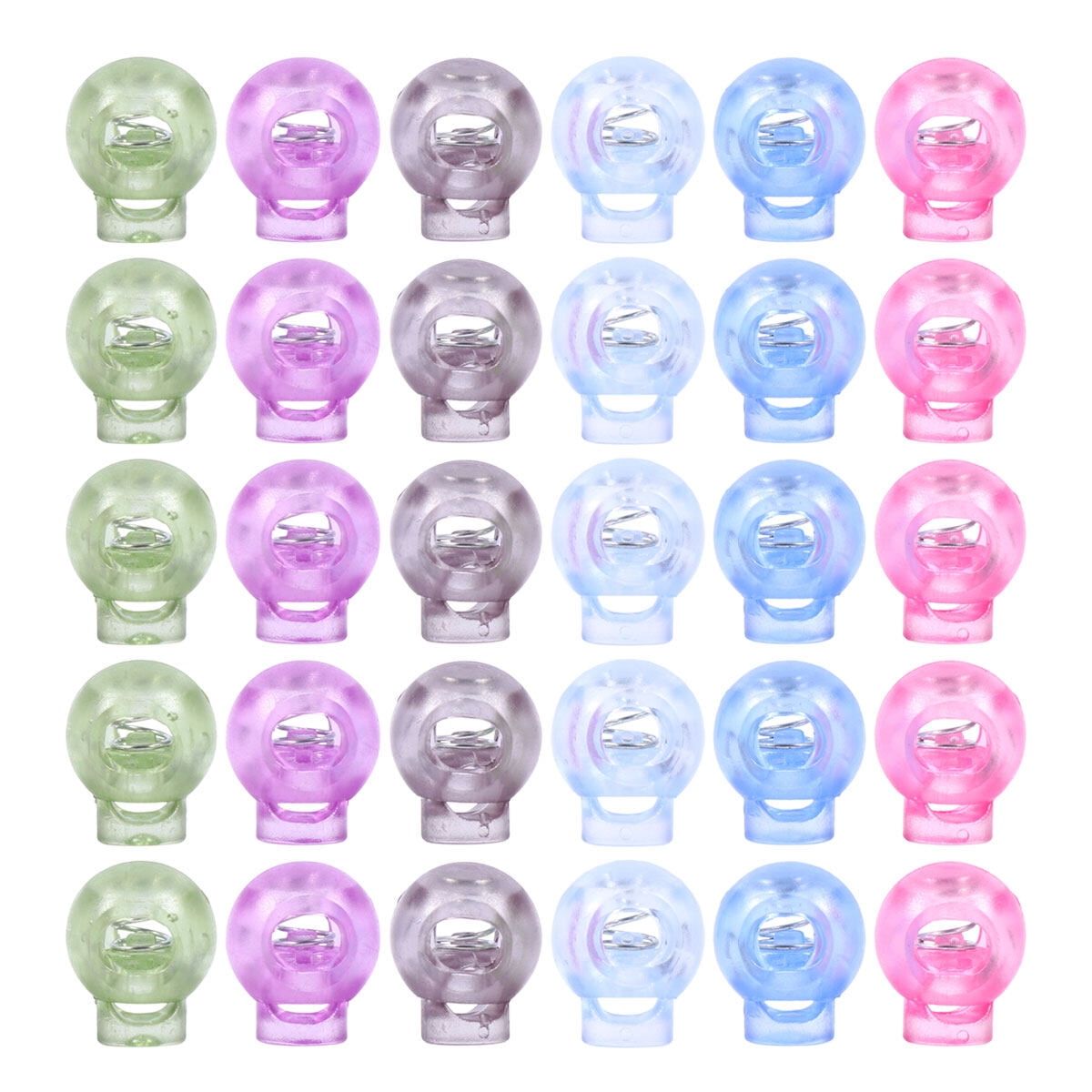 1 Set 50Pcs Transparent Plastic Single Hole Cord Lock Clamp Adjustable ...