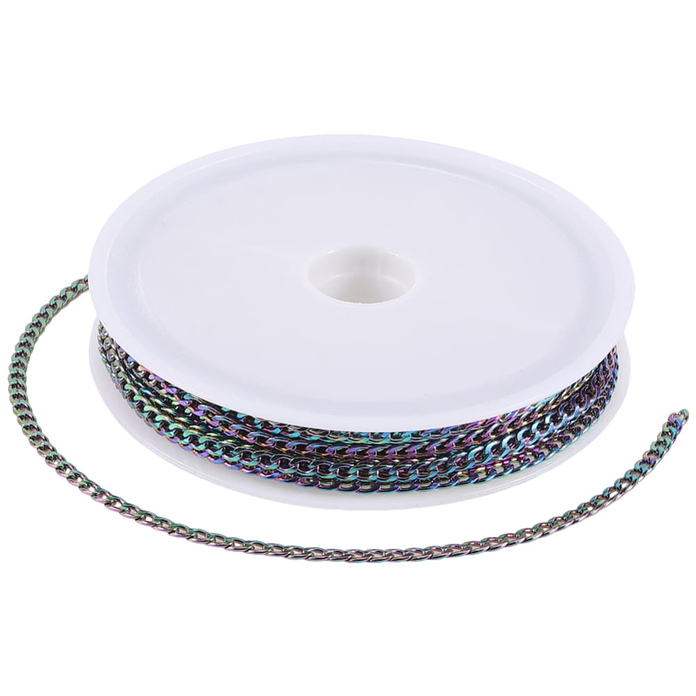 1 Set 5M Ion Plating(IP) 304 Stainless Steel Curb Chains Twisted Chains ...