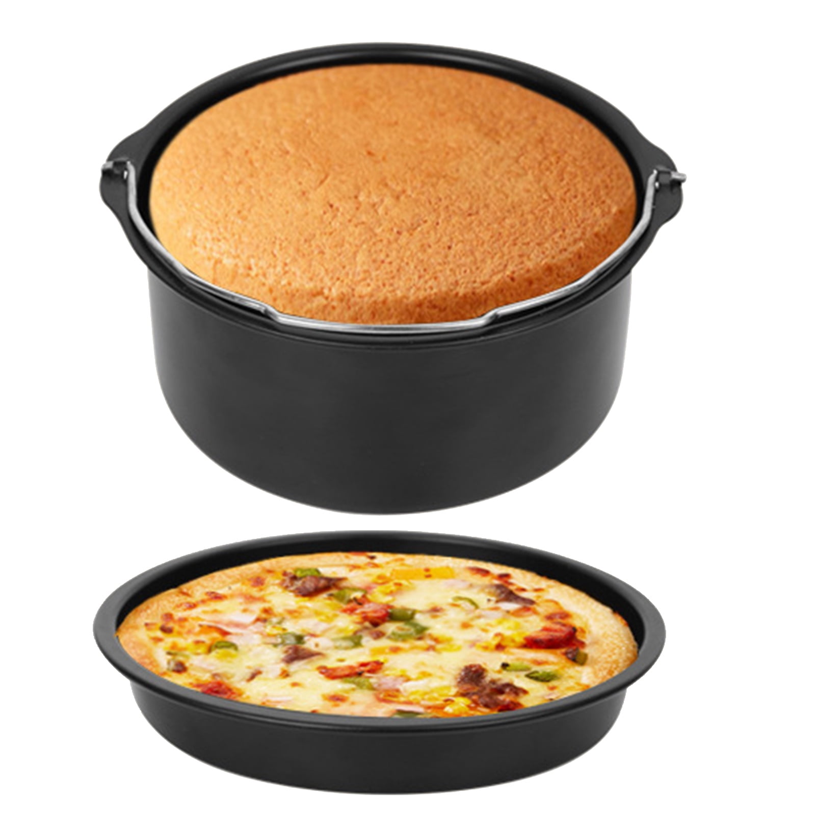 1 Set 6/7/8/9 Inch Cake Basket Non-stick Pot Round Ergonomic Handle ...