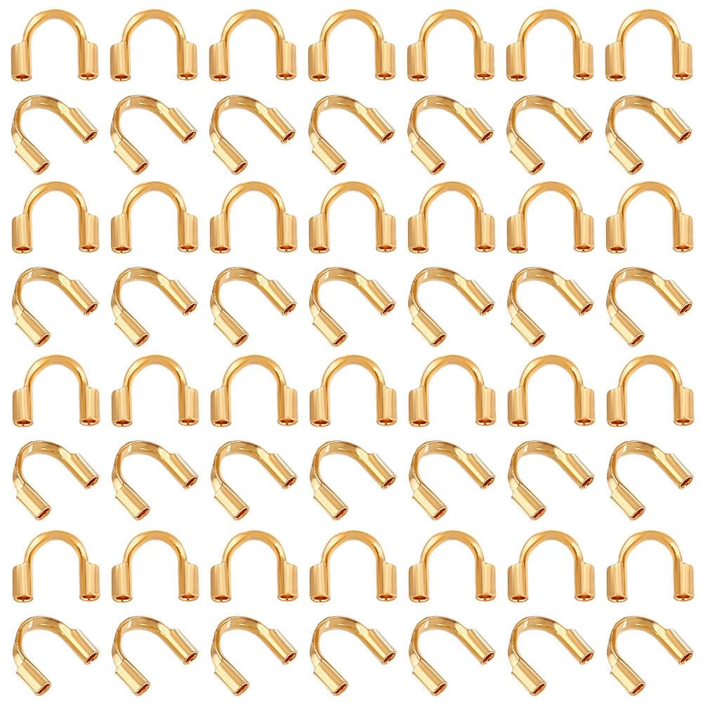 1 Set 60pcs 18K Gold Wire Guardian Golden U-Shape Cable Protector 304 ...