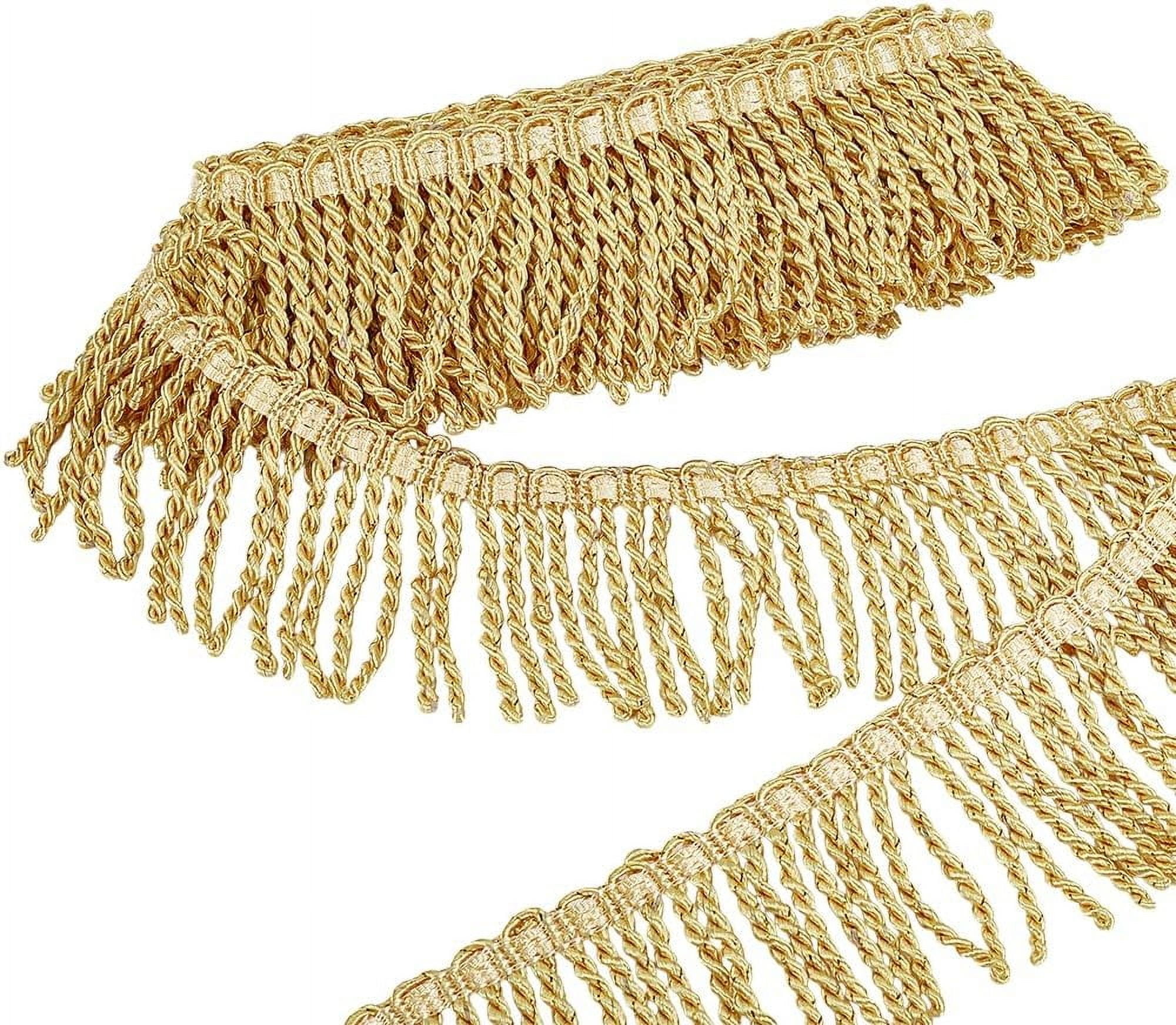 1 Set 6M Polyester Twisted Rope Tassel Fringe Trimming Bullion Fringe ...