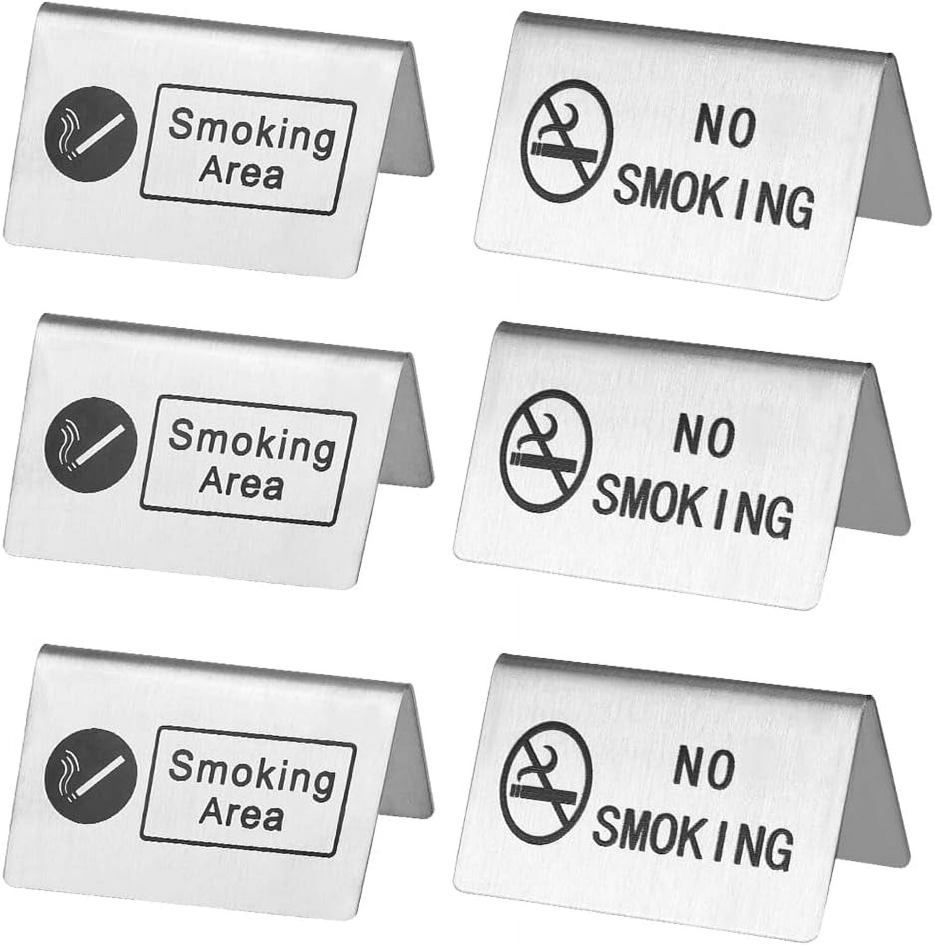 1 Set 6Pcs 2 Styles No Smoking Table Sign Smoking Area Table Sign ...