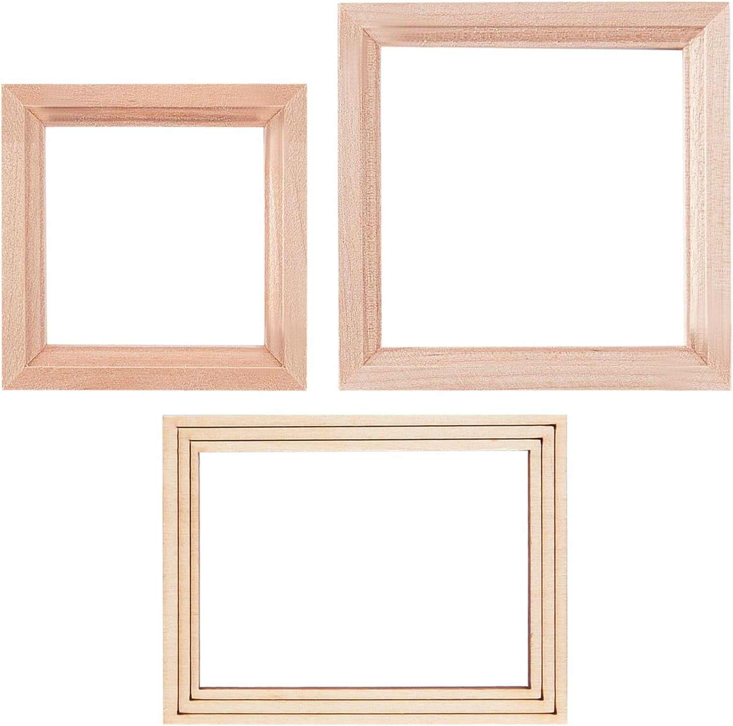 1 Set 6Pcs 3 Style Wood Photo Frame Miniature Furniture Model for ...