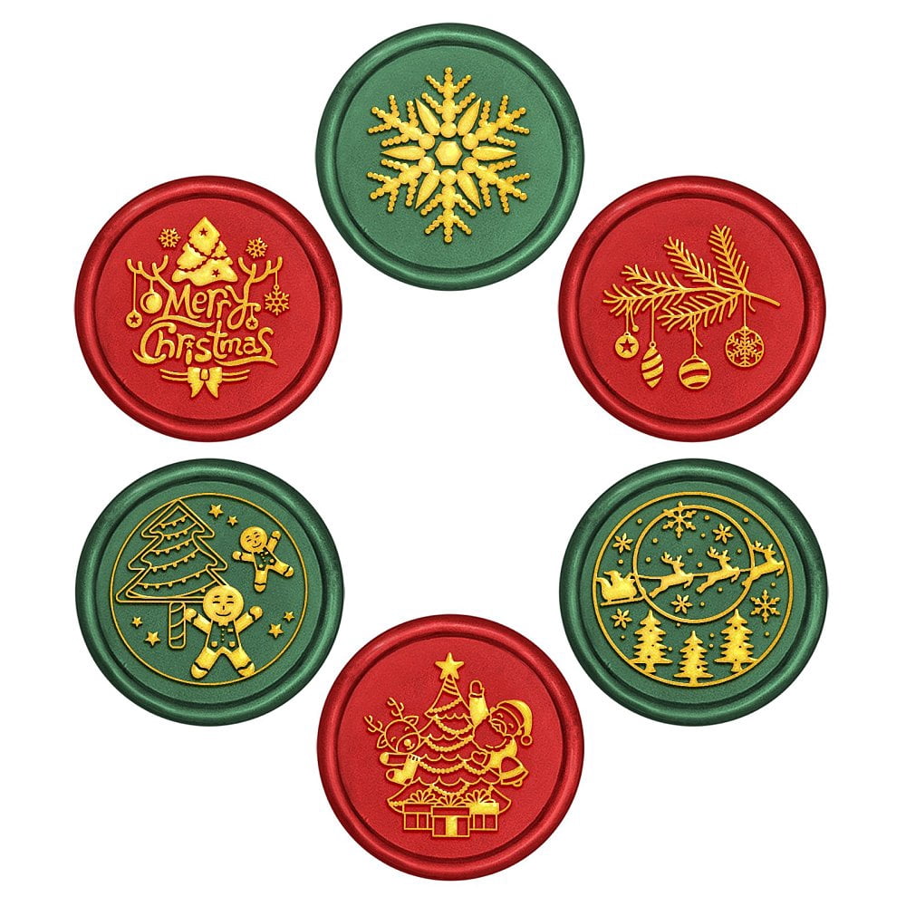1 Set 6Pcs 6 Style Wax Seal Brass Stamp Head for Wax Seal Stamp ...