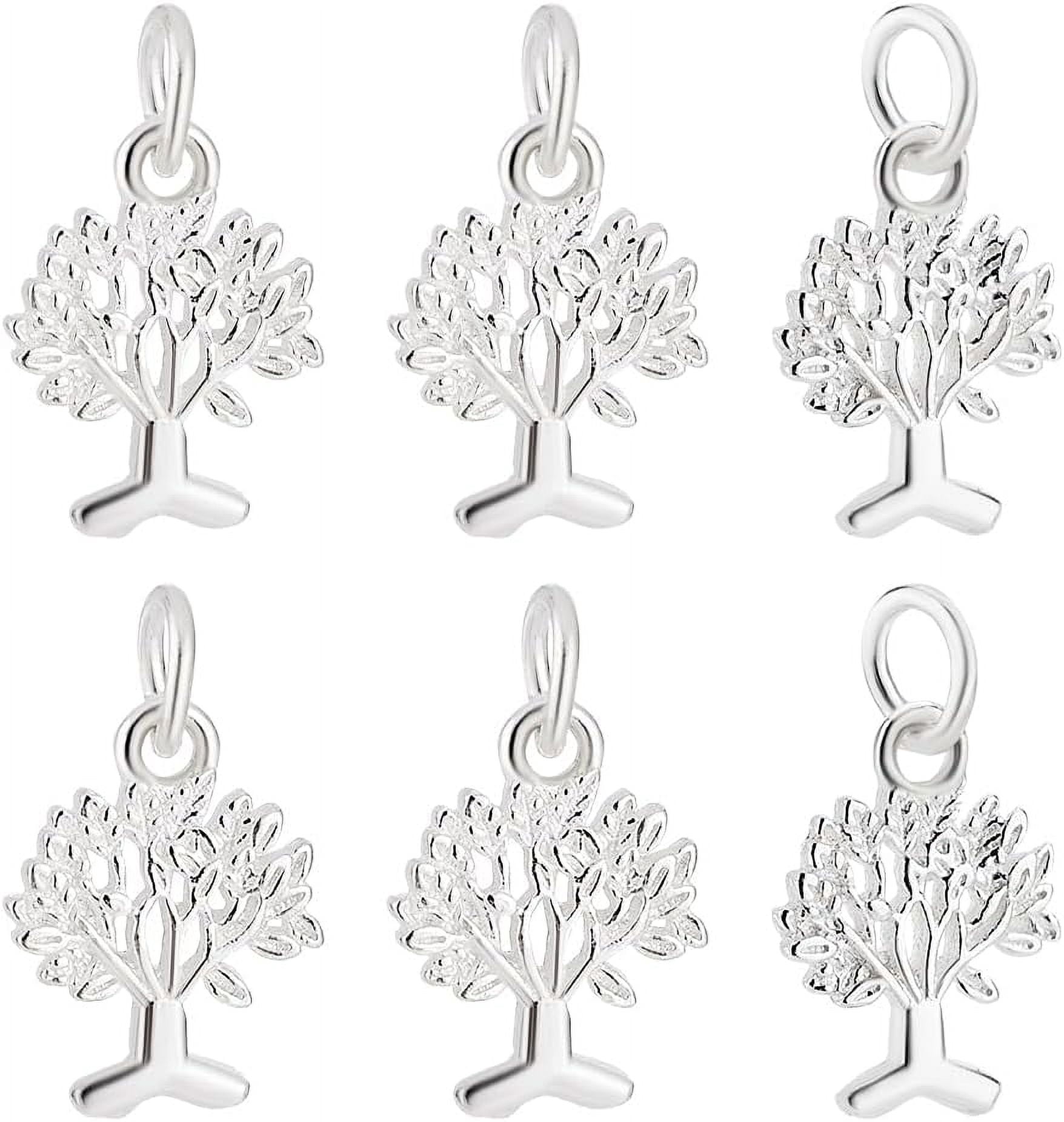 1 Set 6Pcs 925 Sterling Silver Charms Tree of Life with Jump Ring with ...