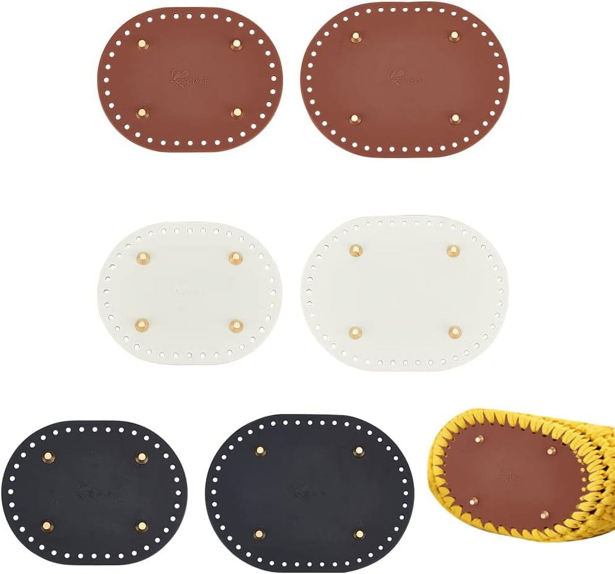 1 Set 6pcs Crochet Bag Bottoms 2 Sizes Bag Bottom Base Pad 3 Colors ...