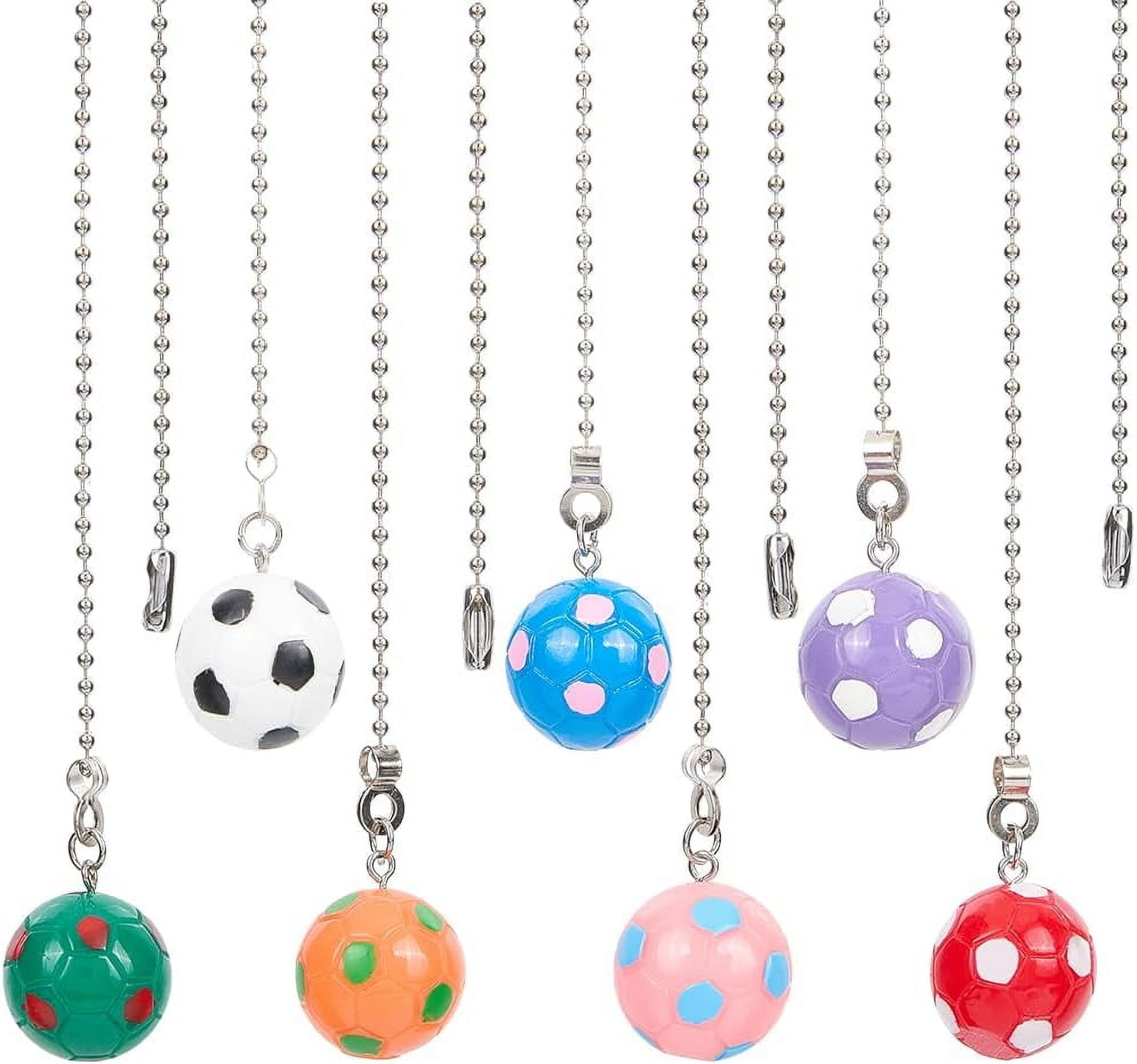 1 Set 7Pcs Football Resin Charms Ceiling Fan Pull Chain Extenders with ...