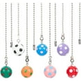 1 Set 7Pcs Football Resin Charms Ceiling Fan Pull Chain Extenders with ...