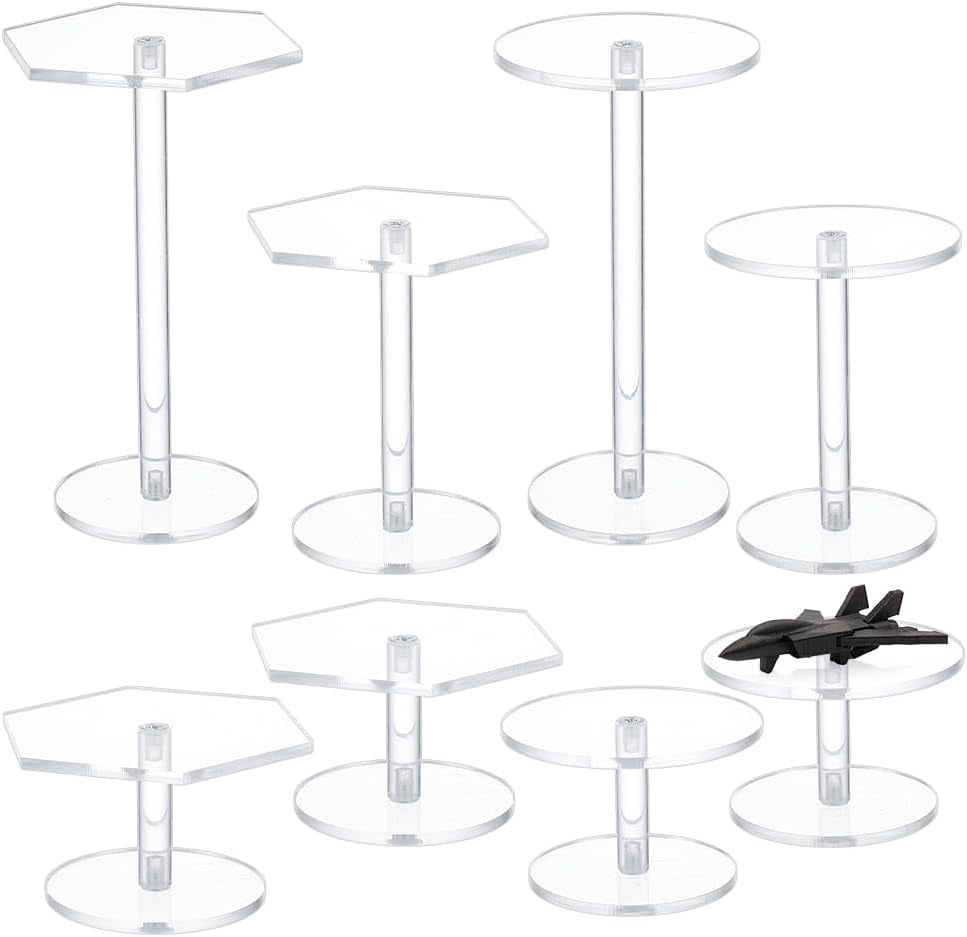 1 Set 8 Sets 6 Styles Acrylic Storage Riser Rack Desktop Makeup Storage ...