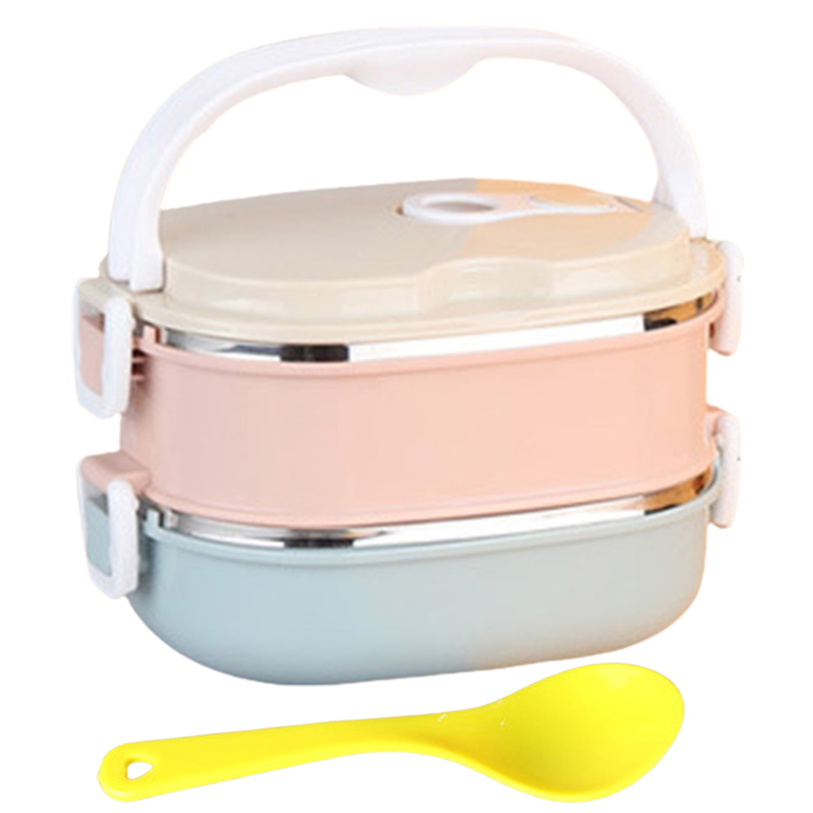 1 Set 800/1600/2400ml Lunch Box 1/2/3 Layer with Handle Stackable Thermal Stainless Steel Cold ...