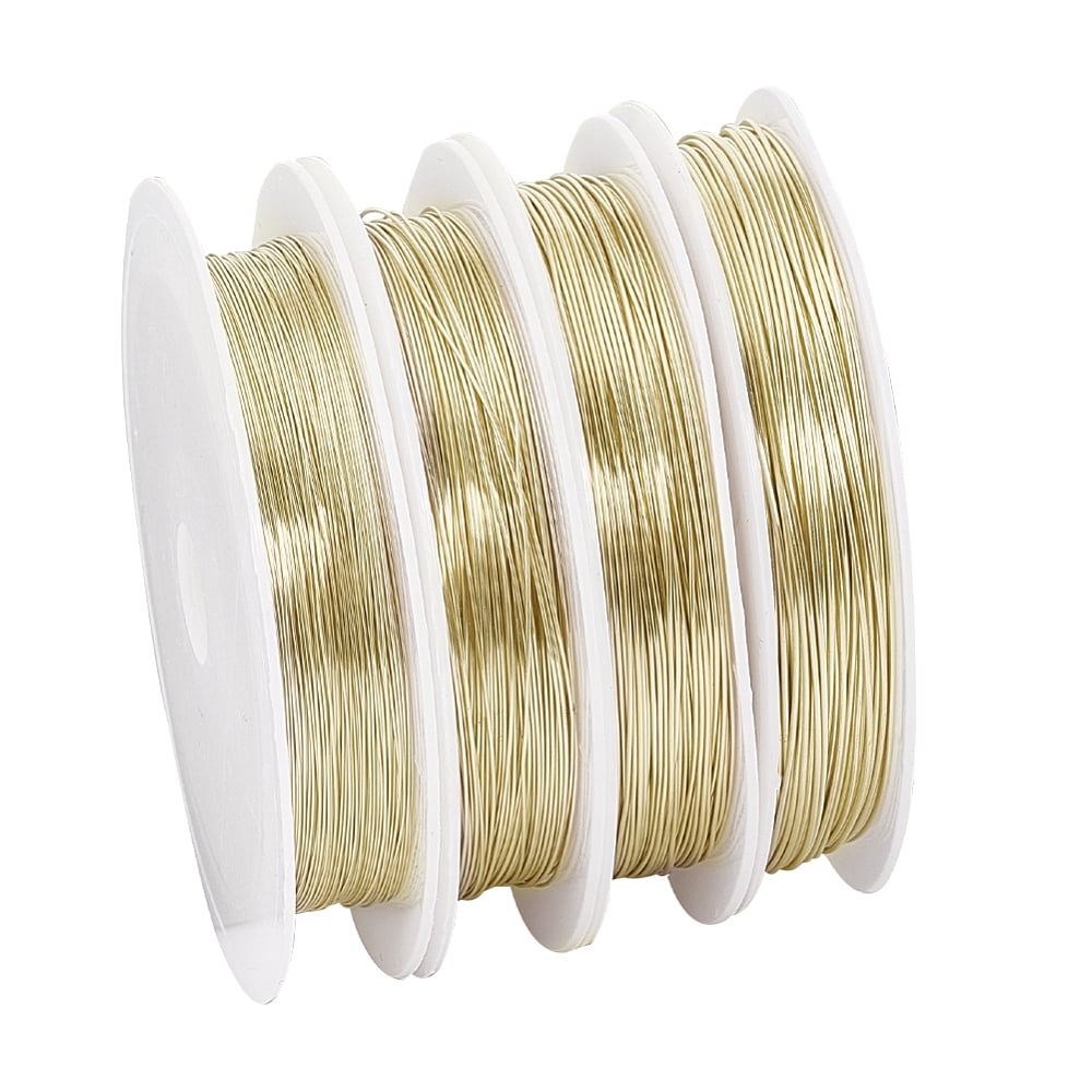 1 Set 80M 4 Size Round Eco-Friendly Copper Wire Copper Beading Wire for ...