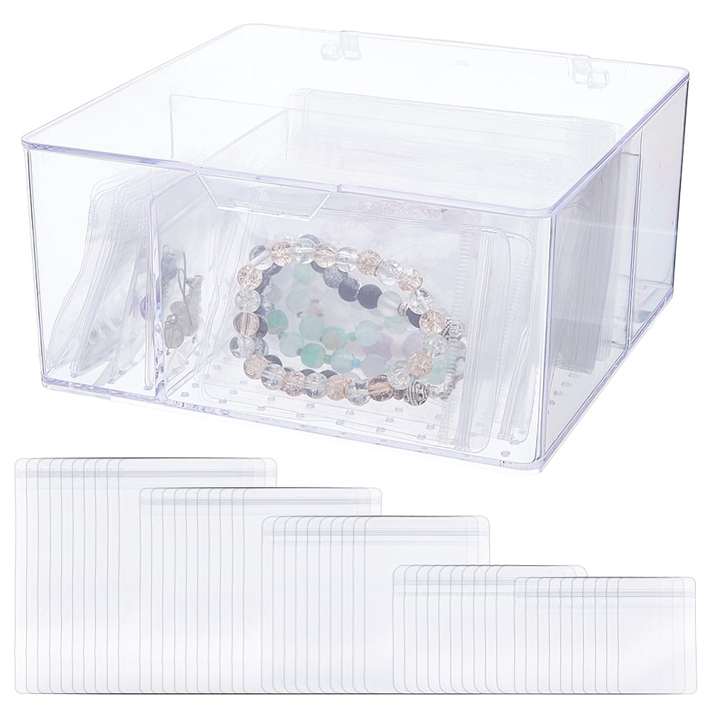 1 Set 80Pcs 5 Styles PVC Zip Lock Bags Resealable Packaging Bags Self ...