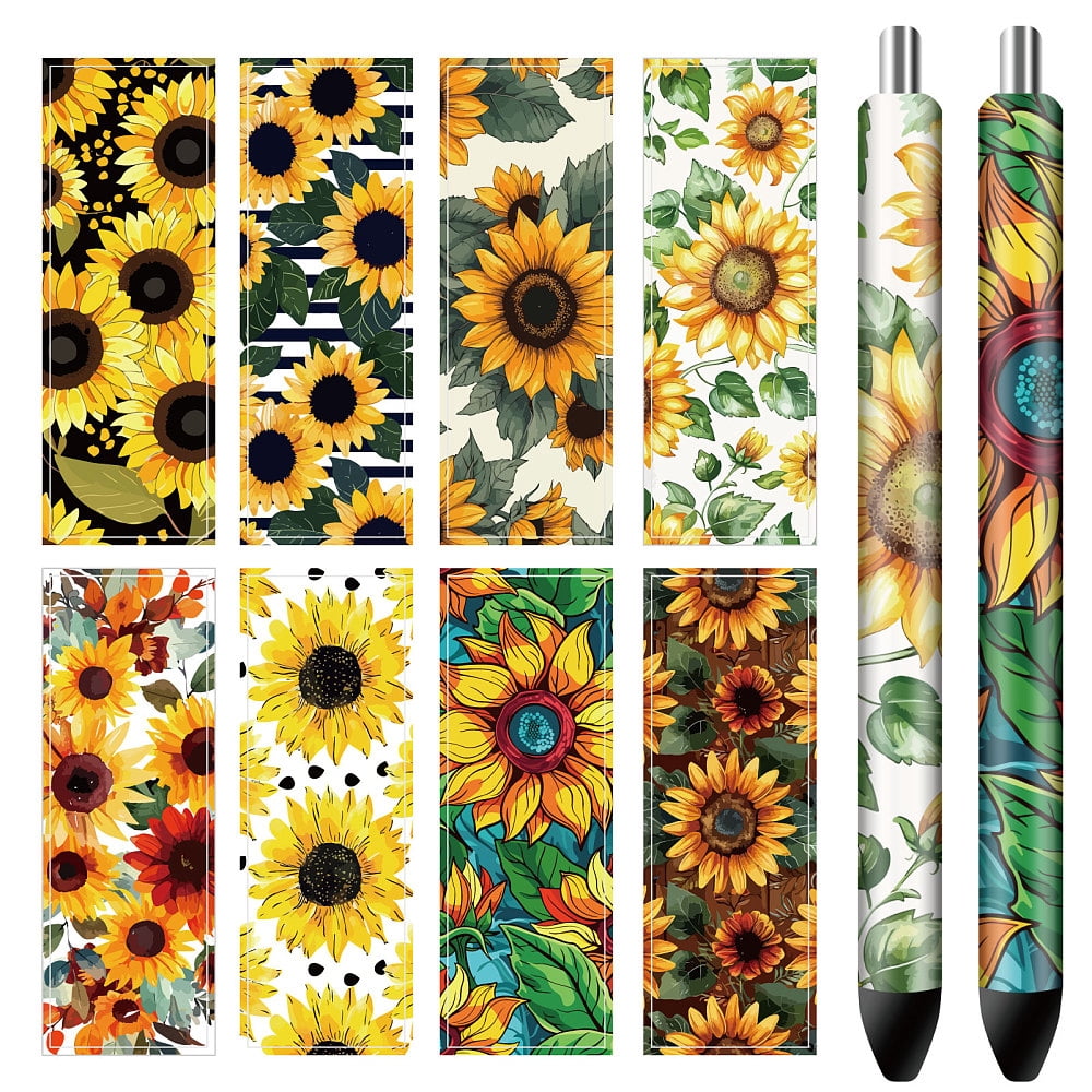 1 Set 80Pcs 8 Style Self-Adhesive Coated Paper Pen Stickers Waterproof ...