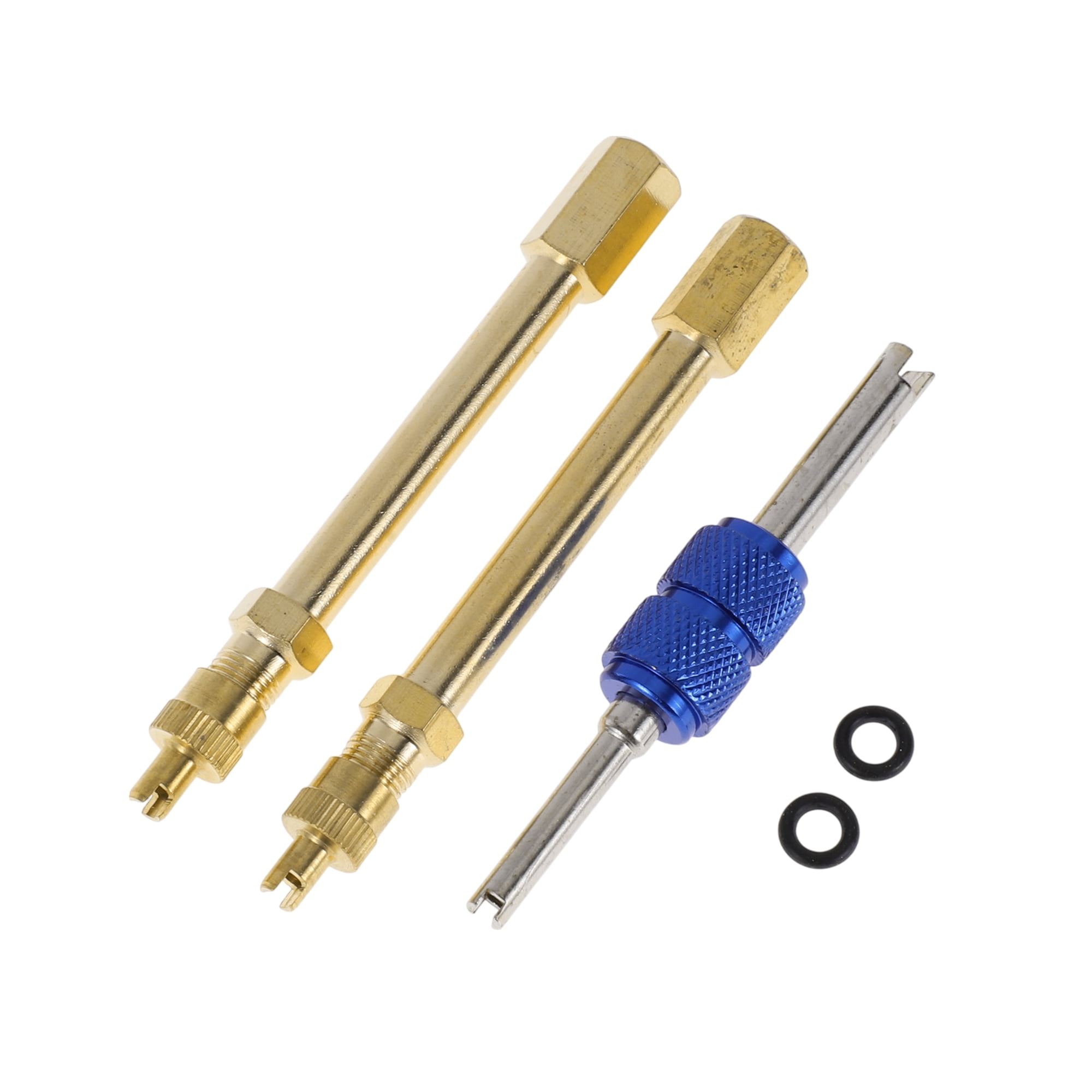1 Set 80mm Tire Valve Extension with Dual-head Valve Core Remover ...