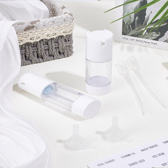 1 Set 8Pcs 4 Sets Plastic Empty Refillable Airless Pump Bottle Sets ...
