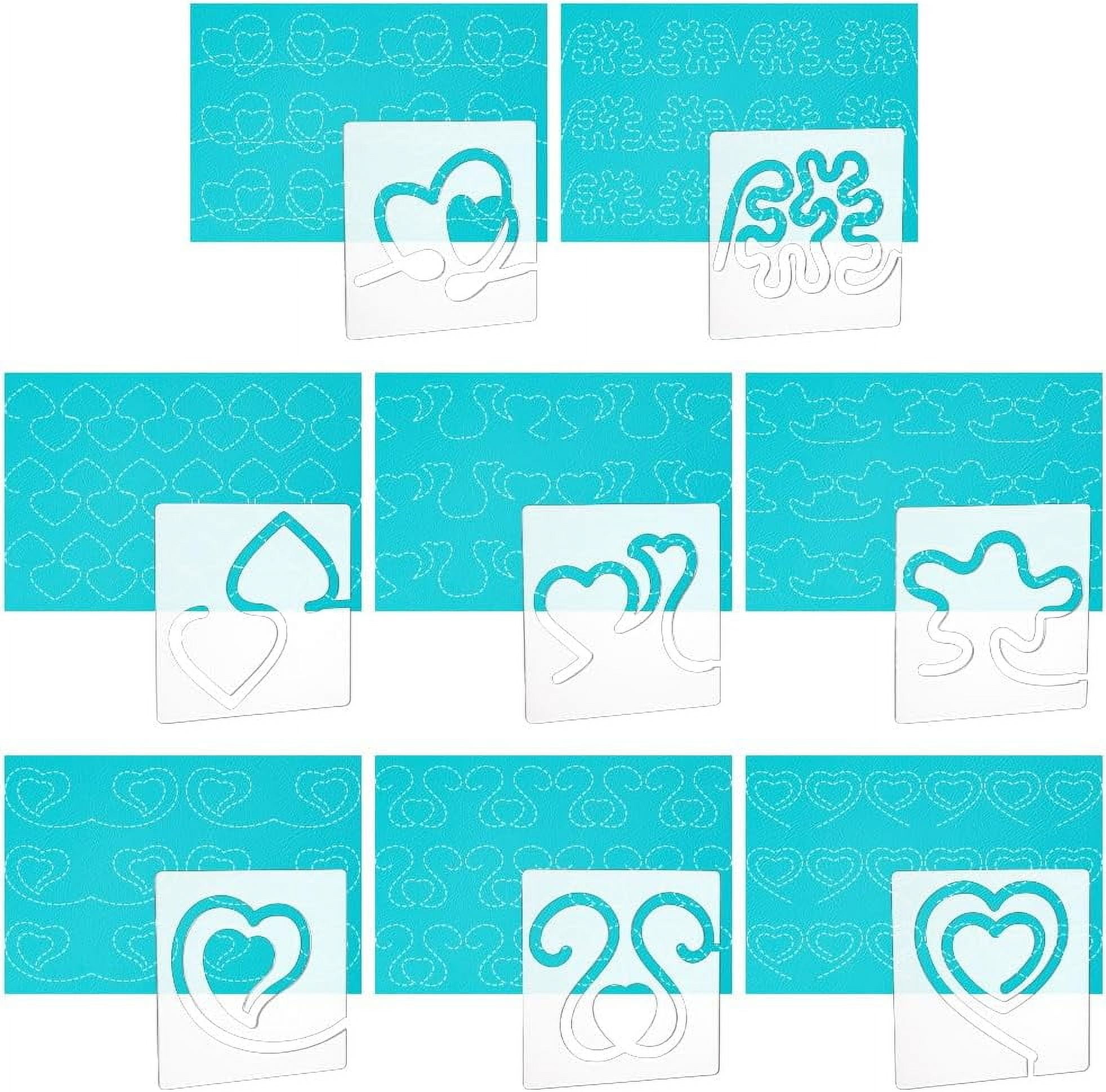 1 Set 8Pcs 8 Styles Quilting Template Transparent Acrylic Sewing ...