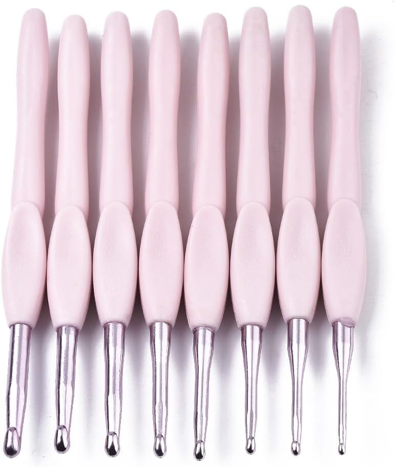 1 Set 8Pcs Aluminum Diverse Size Crochet Hooks Set with ABS Plastic ...