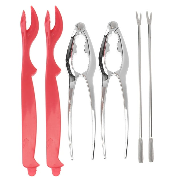 8Pcs Seafood Tool Kit: Stainless Steel Crab Crackers, Lobster Shell ...