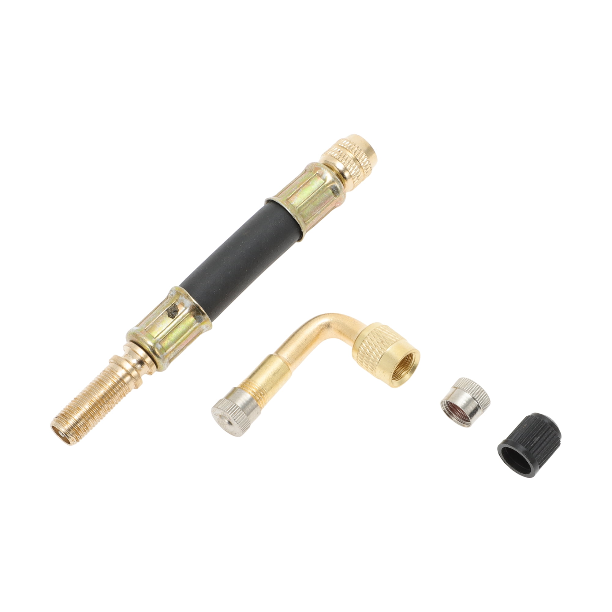 1 Set 90 Degree Copper Tire Valve Extension with Flexible Plastic 100mm ...