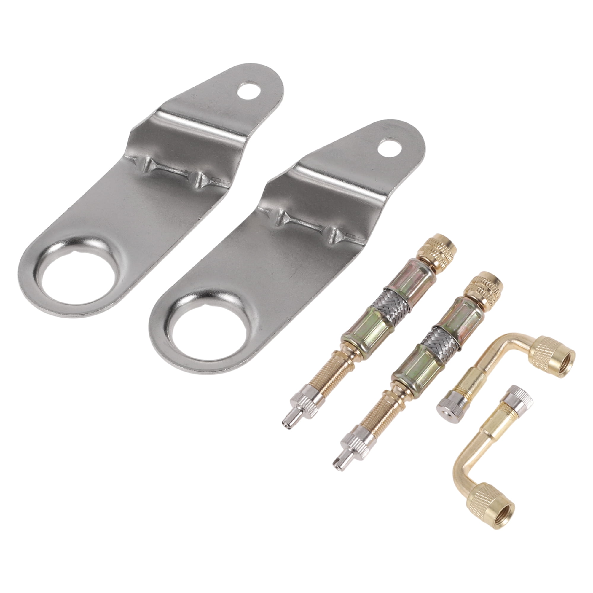 1 Set 90 Degree Copper Tire Valve Extension with Universal Stainless ...