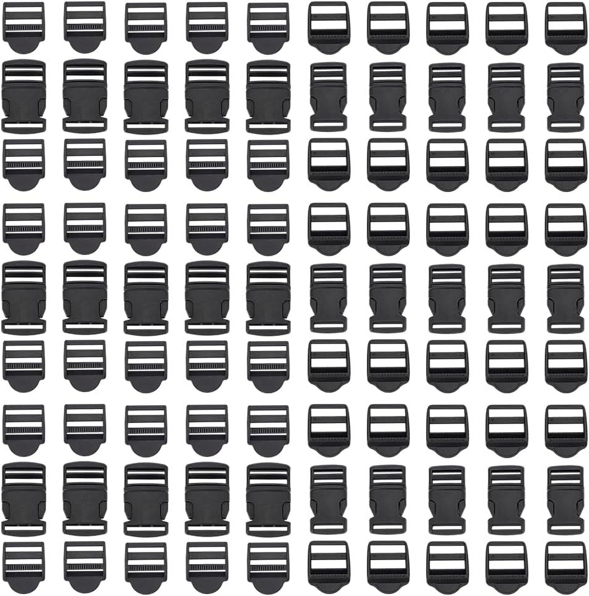 1 Set 90Pcs 4 Styles Plastic Ladder Lock Slider Buckle Side Release ...