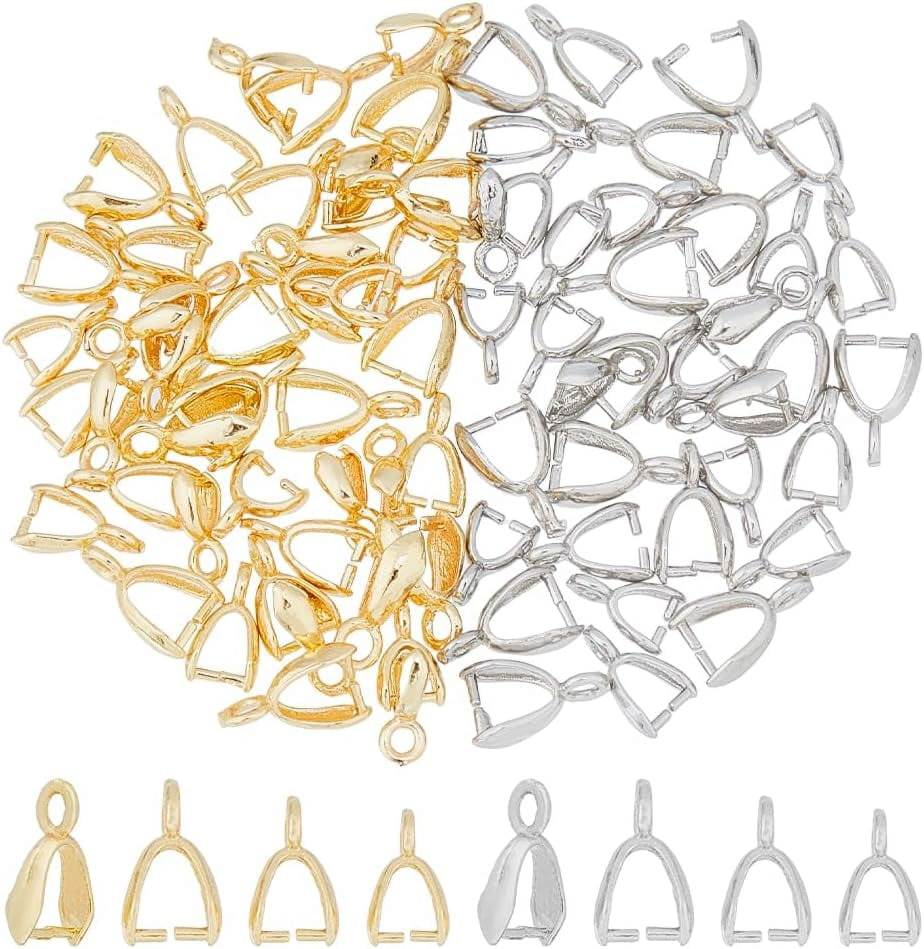 1 Set 90Pcs 6 Style Rack Plating Brass Ice Pick Pinch Bails Long ...
