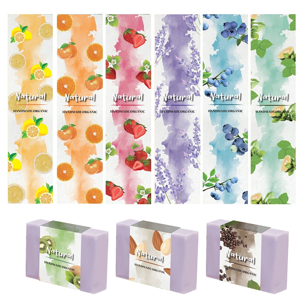 1 Set 90Pcs 9 Colors Soap Paper Tag Rectangle with Friut and Word Both ...