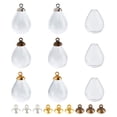 1 Set 9Pcs 3 Styles Alloy Bead Cap Pendant Bails 9Pcs Glass Micro Beads ...