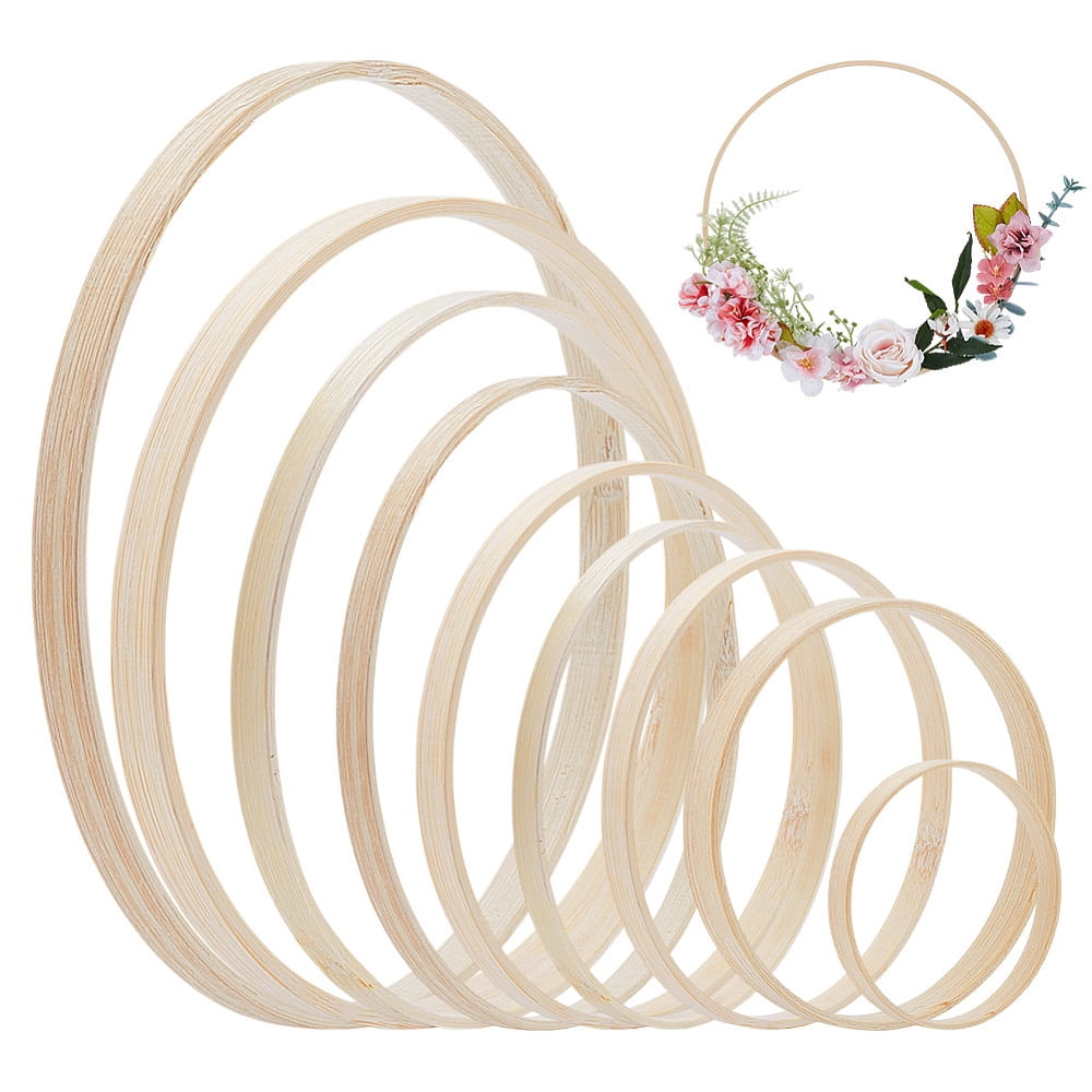 1 Set 9Pcs 9 Styles Bamboo Embroidery Hoop Kit Stitch Frame Needle ...