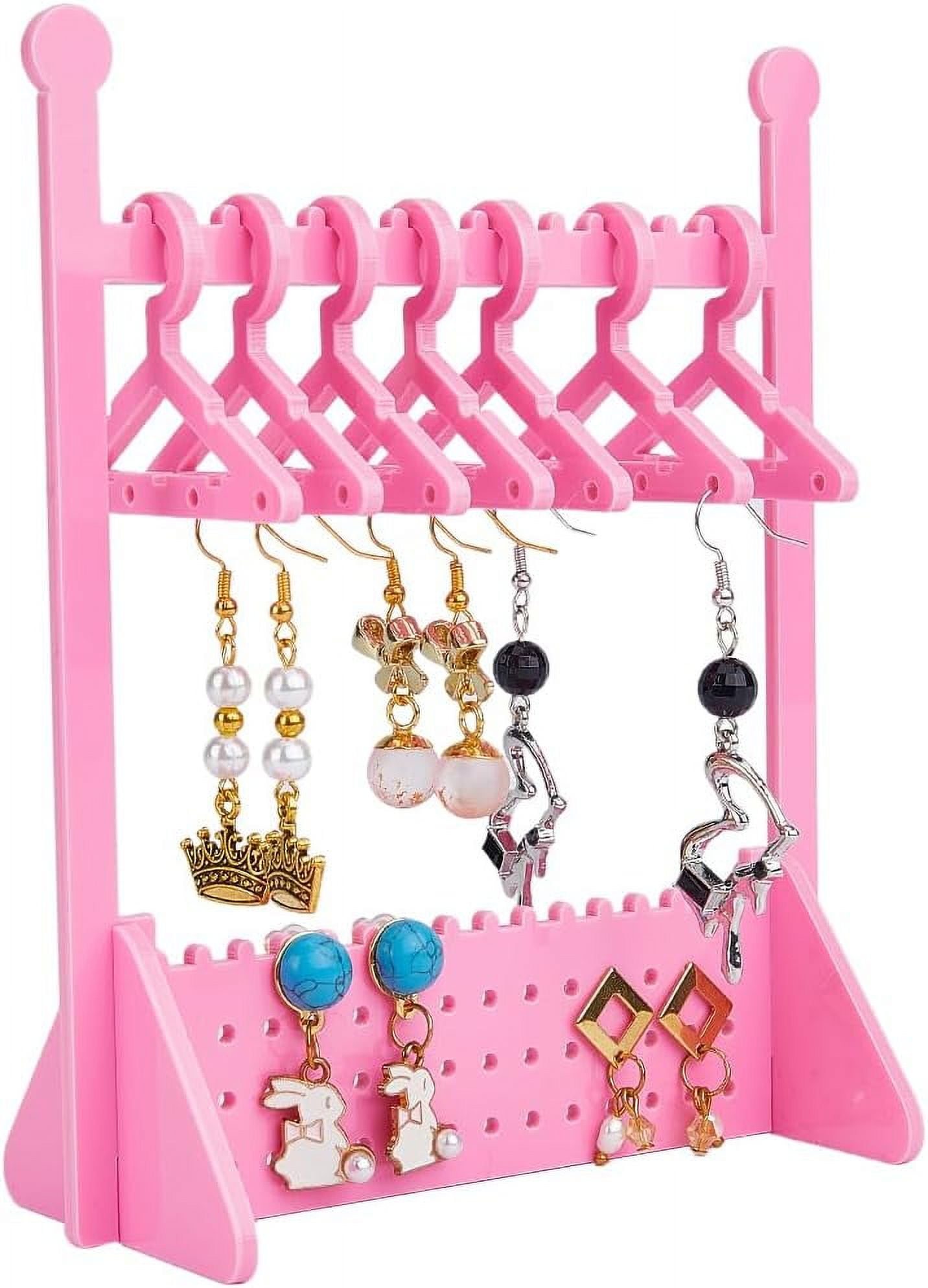 1 Set Acrylic Earring Display Stands Clothes Hanger Shaped Earring ...