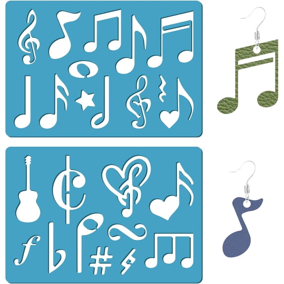 1 Set Acrylic Earring Handwork Template Card Leather Cutting Stencils ...