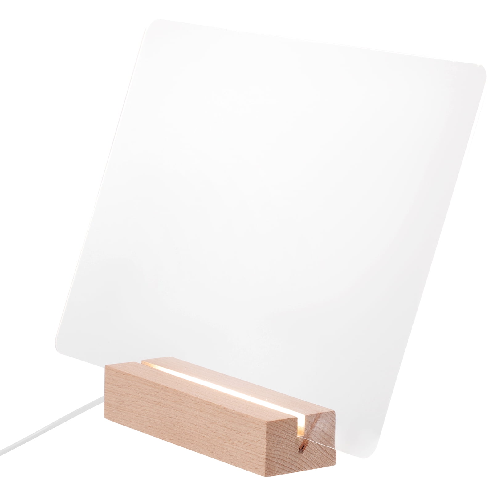 1 Set Acrylic Erasable Note Board Night Light Transparent Writing Board ...
