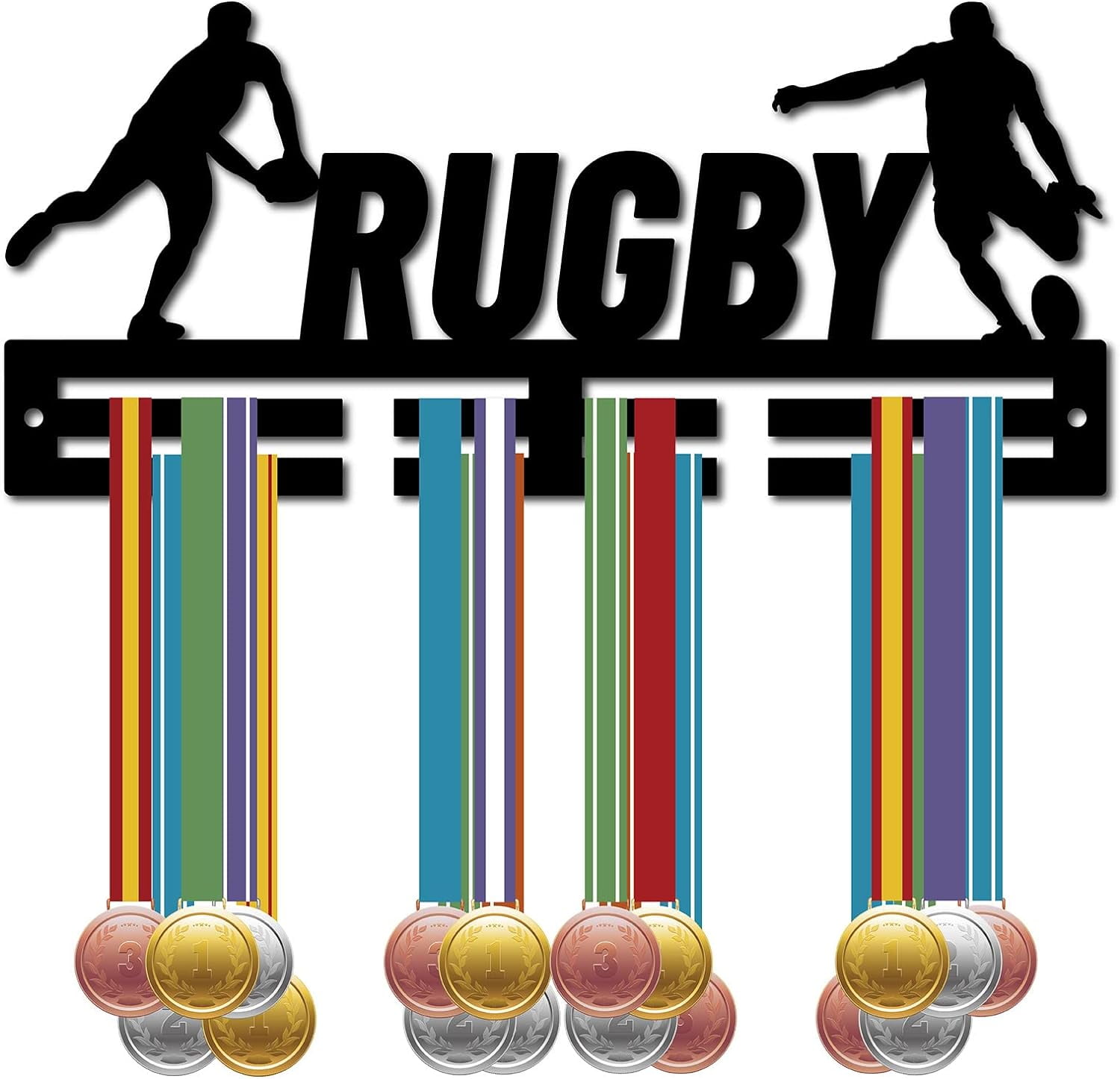 1 Set Acrylic Medal Holder Rugby Medal Hanger Display Stand Wall Mount ...