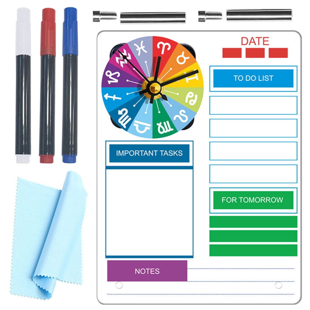 1 Set Acrylic Schedule Board Desktop Whiteboard Planner To Do List with ...