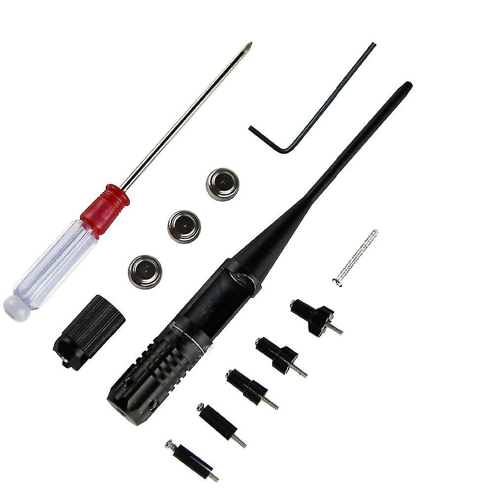 1 Set Adjustable Adapters Rifles Red Laser Bore Sighter Collimator Kit ...