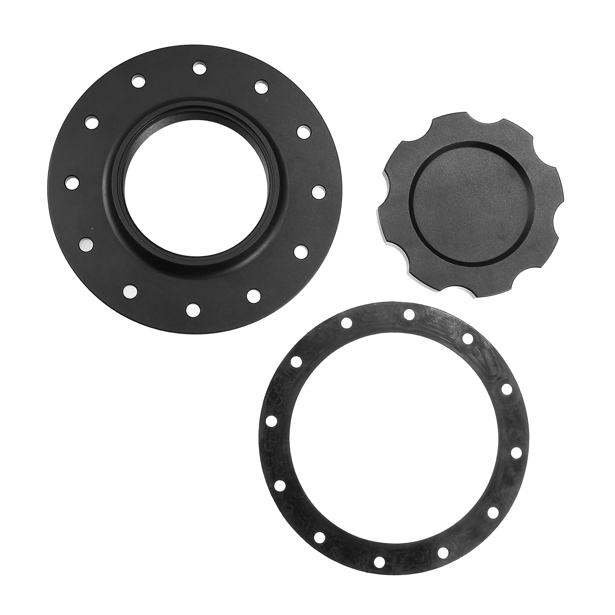 1 Set Aluminum Fuel Filler Door Gas Tank Cap Cover with 12 Bolting ...