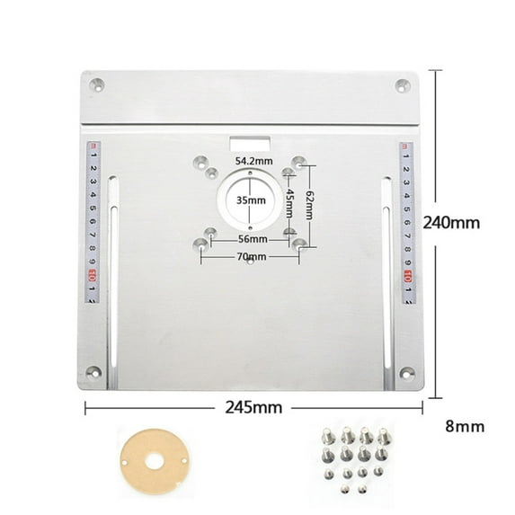 1 Set Aluminum Router Table Insert Plate Trimming Machine Flap for ...