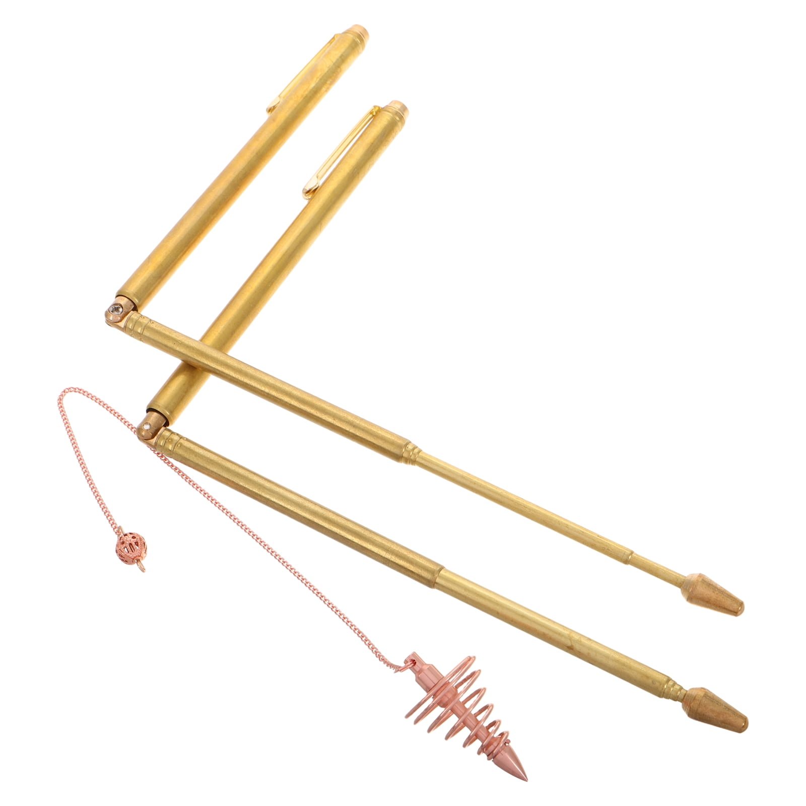 1 Set Of Amateurs Dowsing Stick Metal Divining Pole Pendulum ...